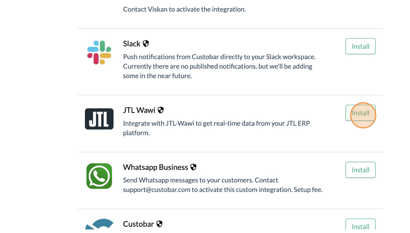 How to connect JTL Wawi with Custobar?